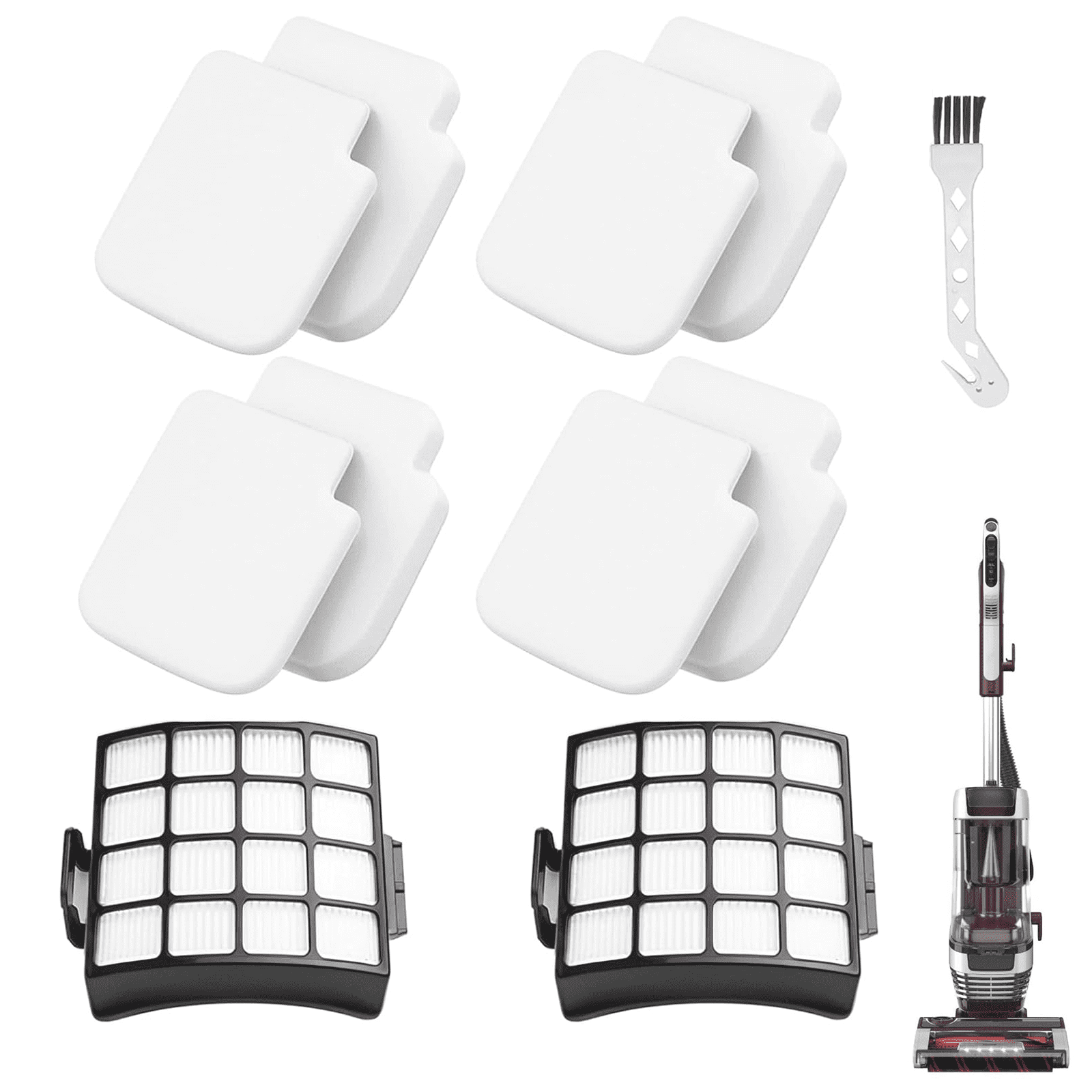 2 HEPA Filter, 4 Foam Filters and 4 Felt Filters for Shark AZ3000 ...