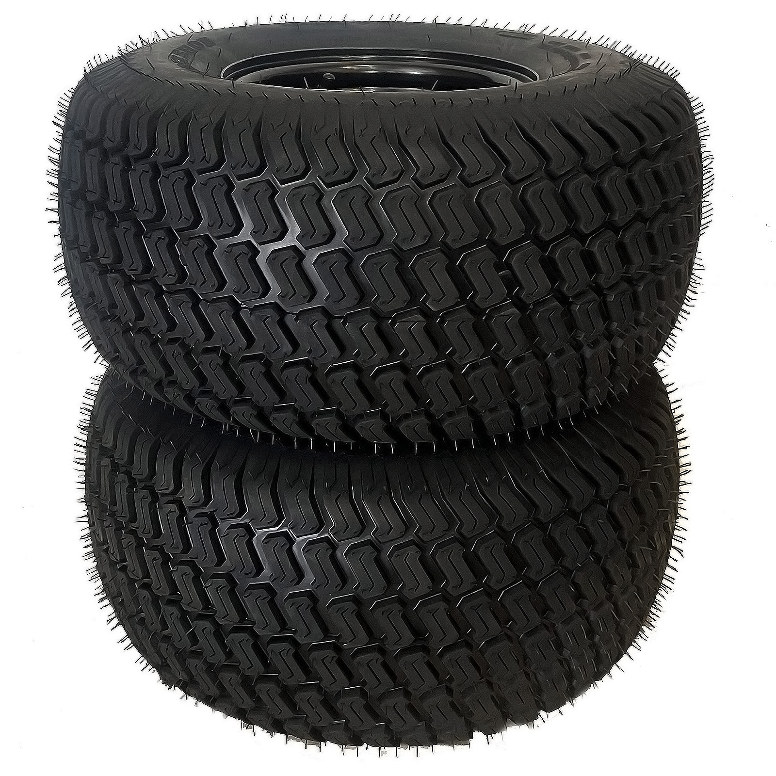 2 18x8.50-8 6Ply Turf Tires on 8x7 Black Steel Rims 4 Lug 4" Center ...