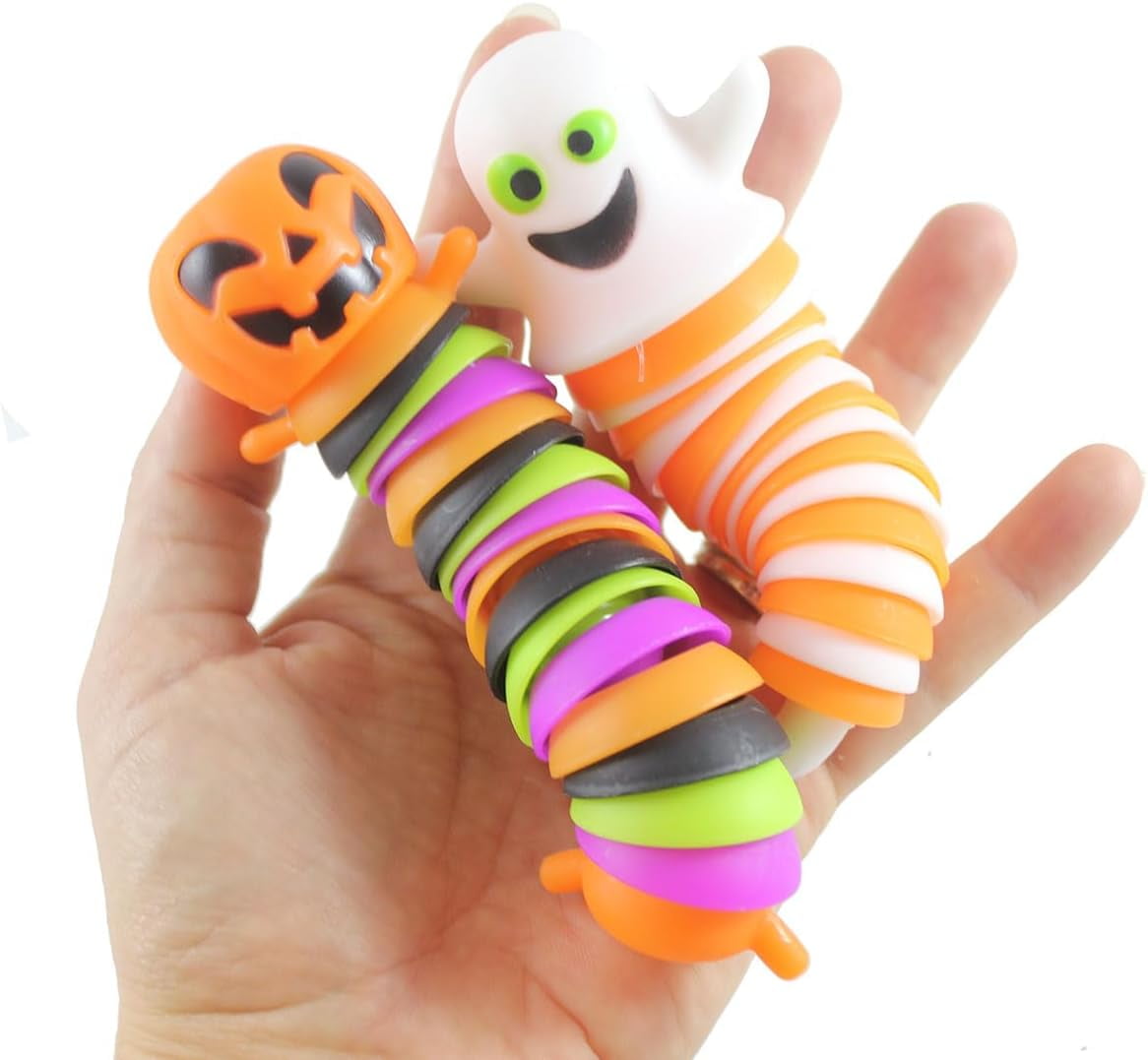 2 Halloween Fidgets Ghost and Jack O Lantern Pumpkin - Wiggle ...