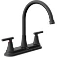 2-Handle Kitchen Faucet with Pull-Out Side Sprayer, 8 Inch High Arch ...