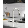 2 Handle Kitchen Faucet with Pull Down Sprayer, 3 Hole Sink Faucets ...