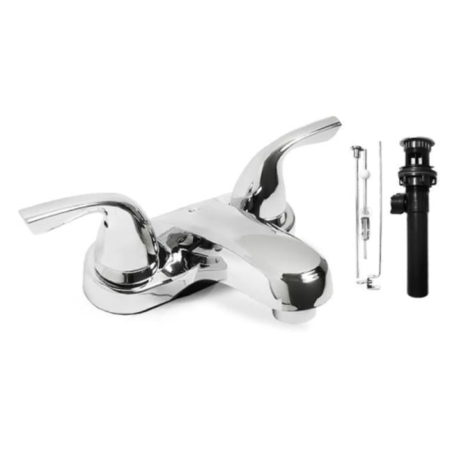 2 Handle Lav Faucet with Plastic Pop - Walmart.com