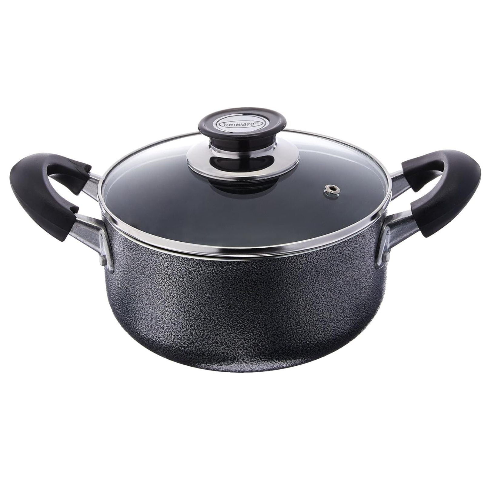 2 Handle Non-Stick Sauce Pot With Glass Lid - 2.5 Qt 2.5 Quart ...