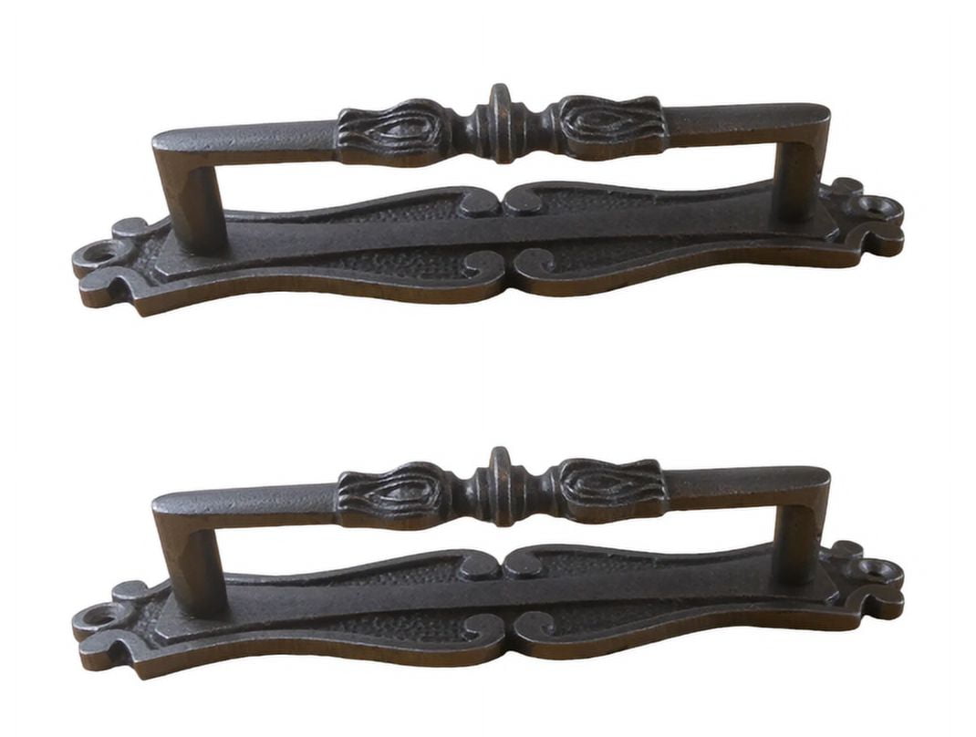 2 Handles Cabinet Pulls Door Handle Natural Iron Large Hardware Vintage ...