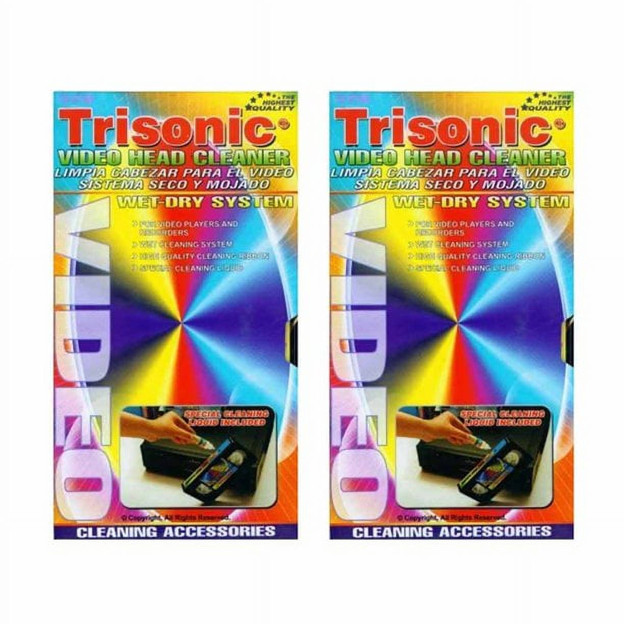 2 Head Cleaning Video Tape Cassette For VHS VCR Player Recorder Wet Dry ...