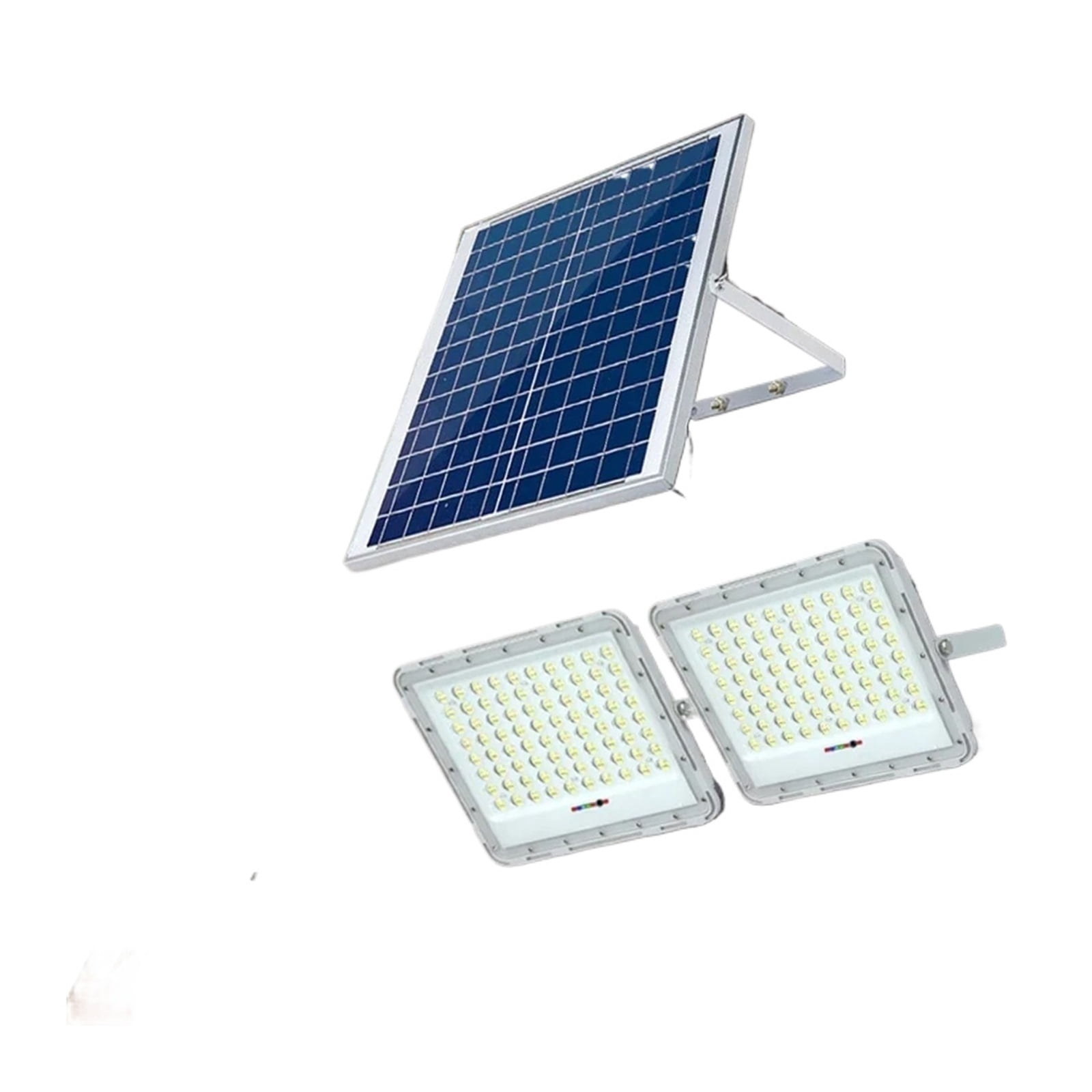 2 Head Solar Light Outdoor Led Floodlight Garden Lights Solar Panel ...