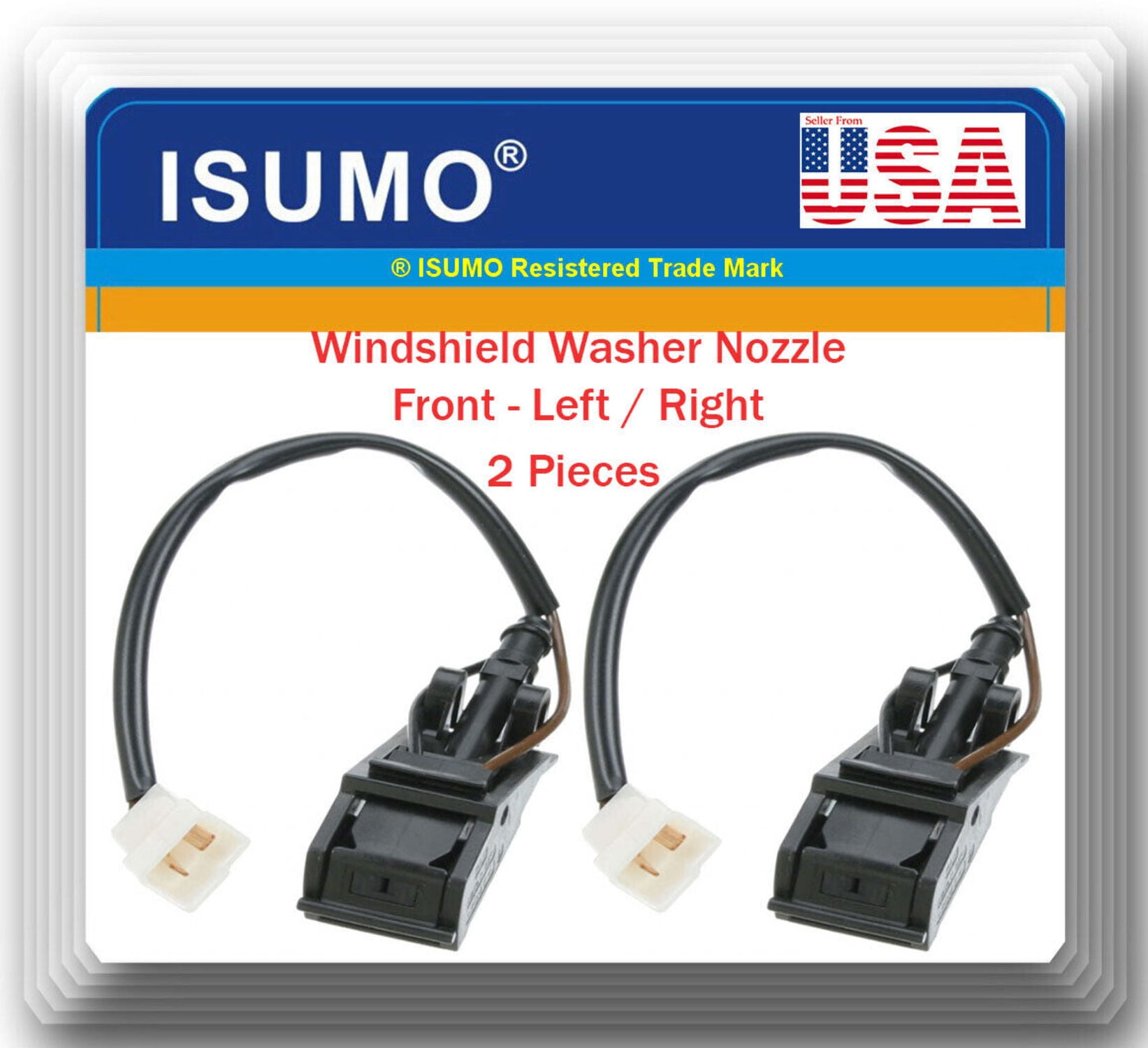 2 Heated Windshield Washer Nozzle Front L/R Fits:Beetle Cabrio Golf ...