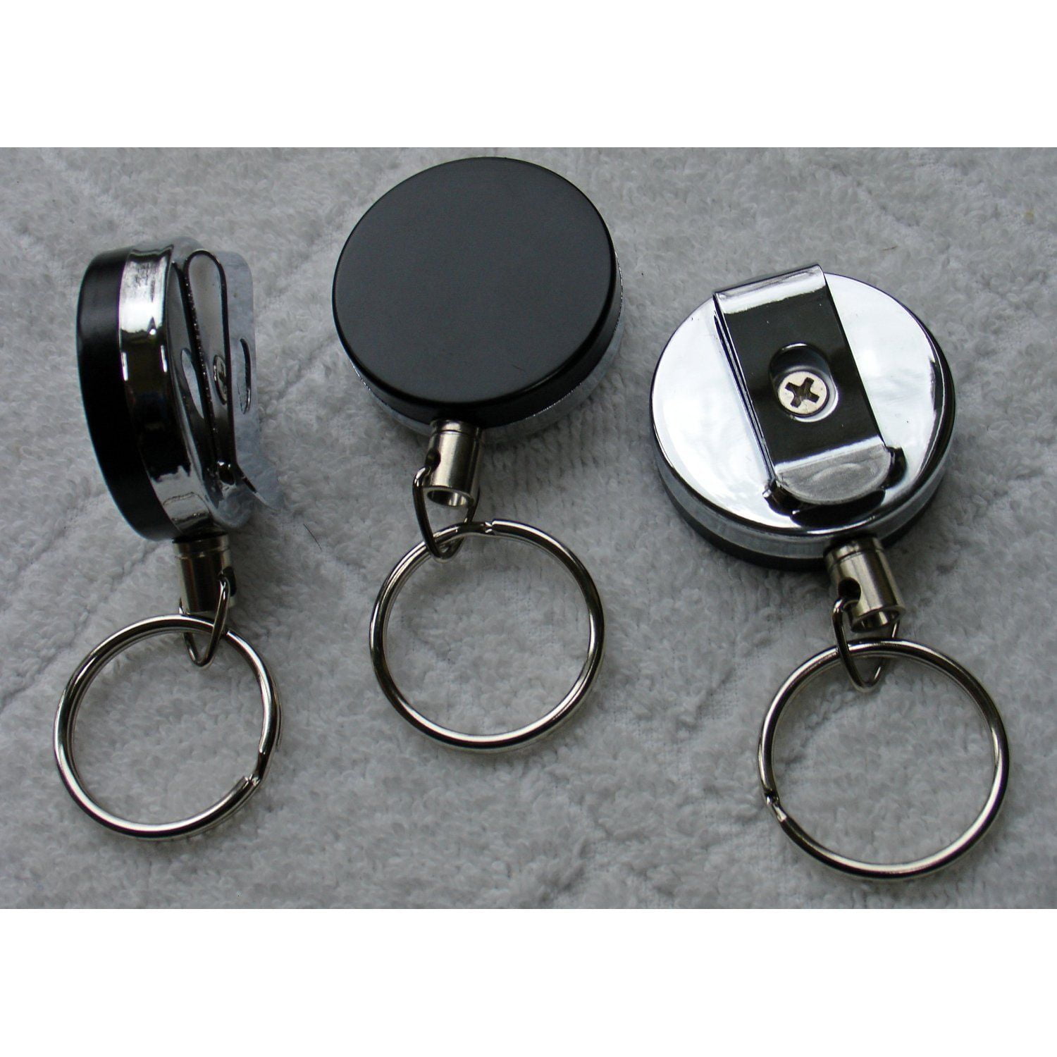 2" Heavy Duty Retractable Pull Reel Key Chain Badge ID Holder Full ...