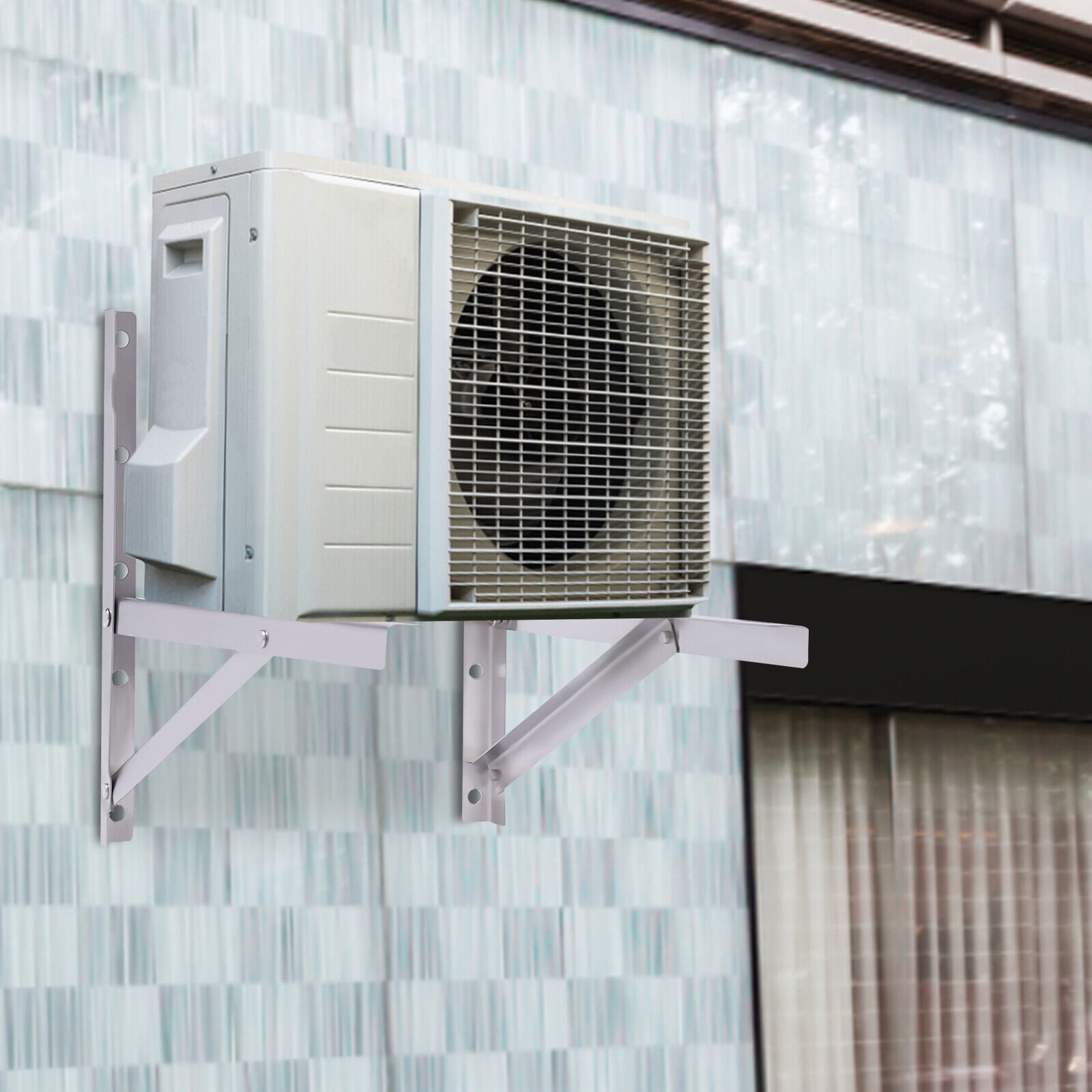 2×Heavy Duty SS201 1.5P Wall Air Conditioning Bracket Thickened Ac Rack ...