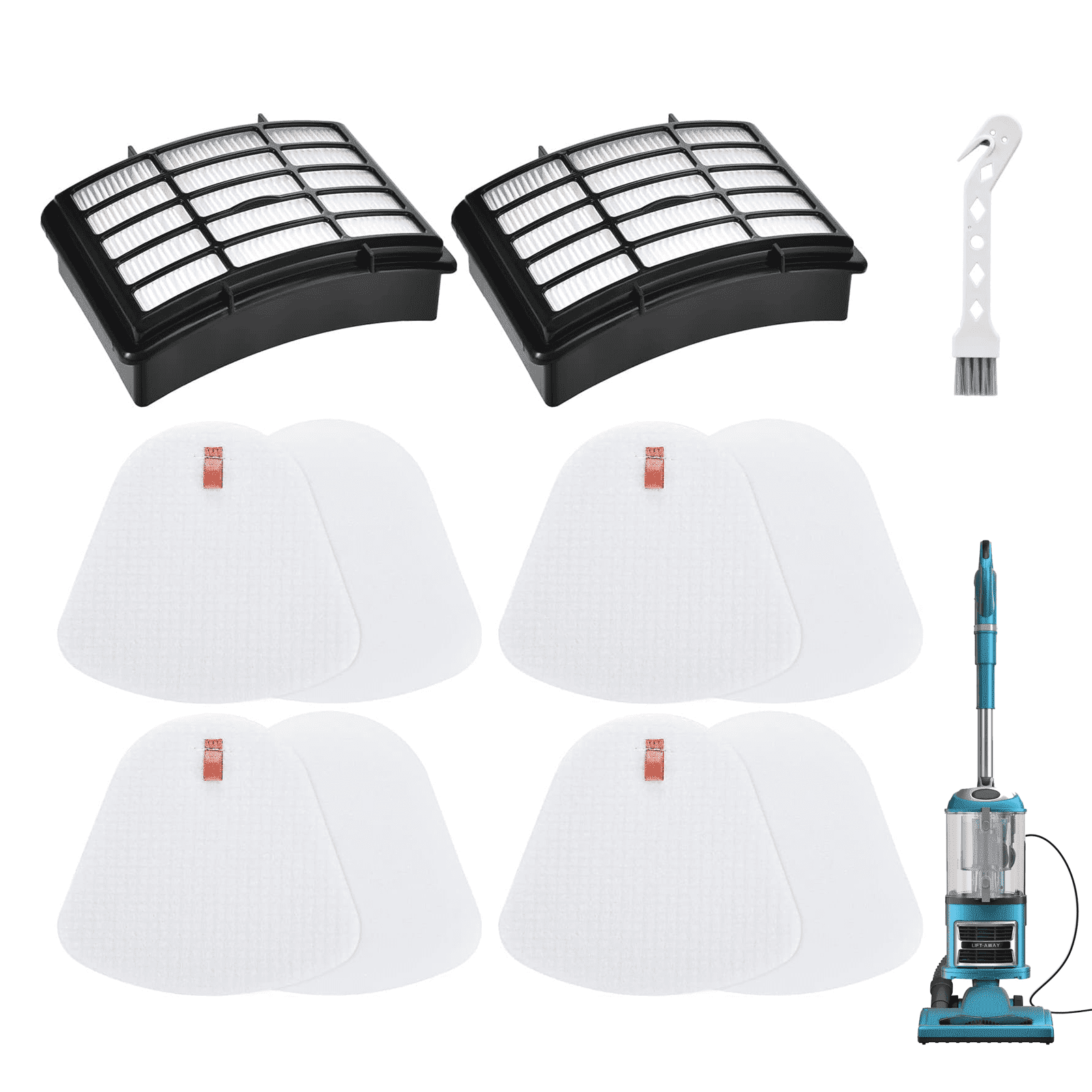 KSIN LEUE HEPA Foam and Felt Filters Replacement, Shark Navigator NV380 ...