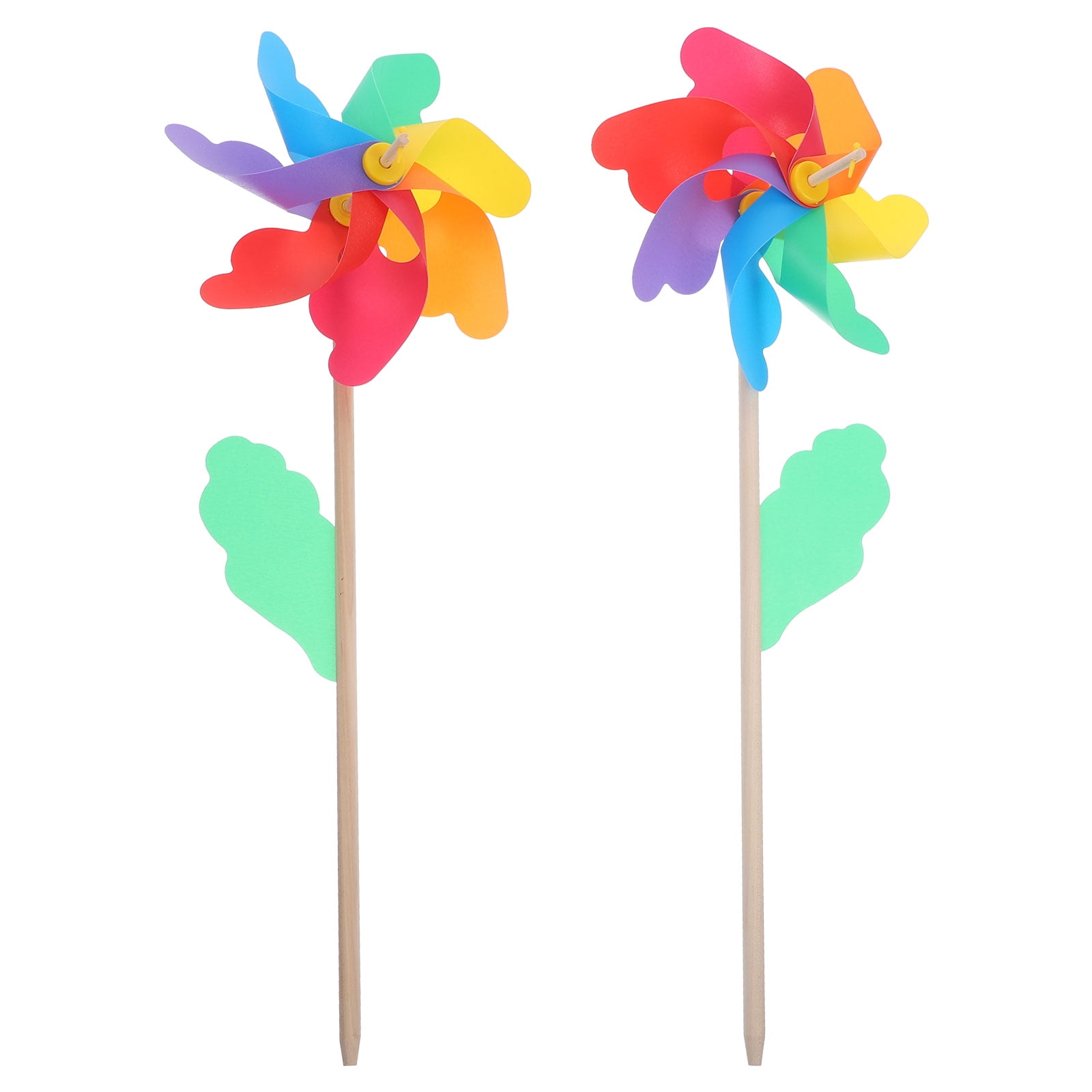 2 Hexagonal Color Windmill Lawn Pinwheels Outdoor Decor - Walmart.com