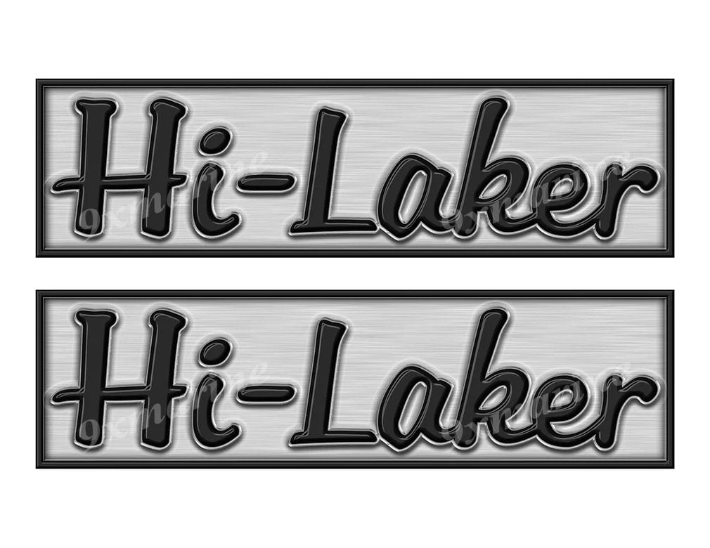 2 Hi-Laker Boat Stickers "3D Vinyl Replica" of original - Walmart ...