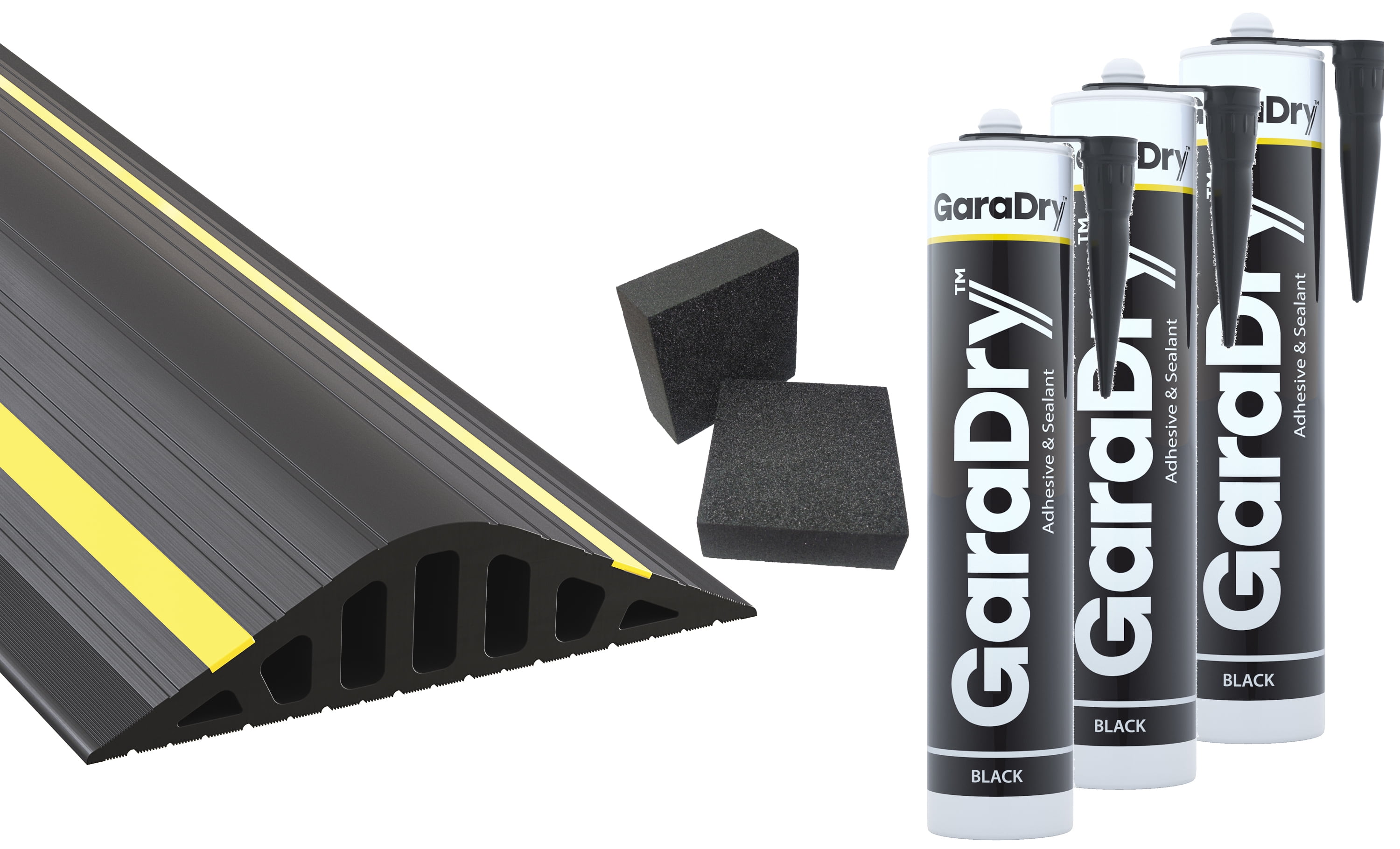 2" High Garage Door Flood Barrier Threshold Kit ‘GARADAM’ (16'3 ...