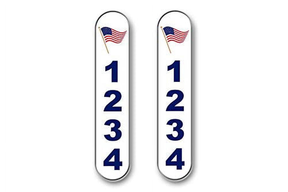 2 Highly Reflective Mailbox Address Plaques … (American Flag Waving ...