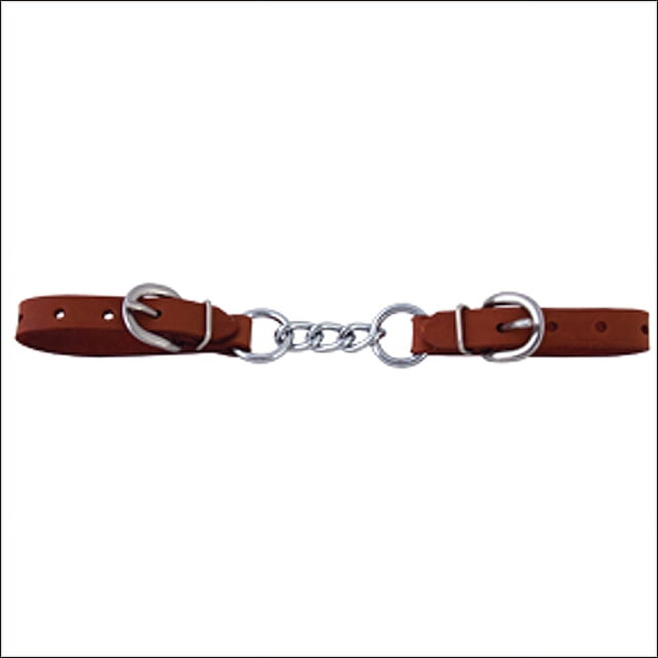 2" Hilason Western Horse Leather Curb Strap W/ Nickel Plated Mouth ...