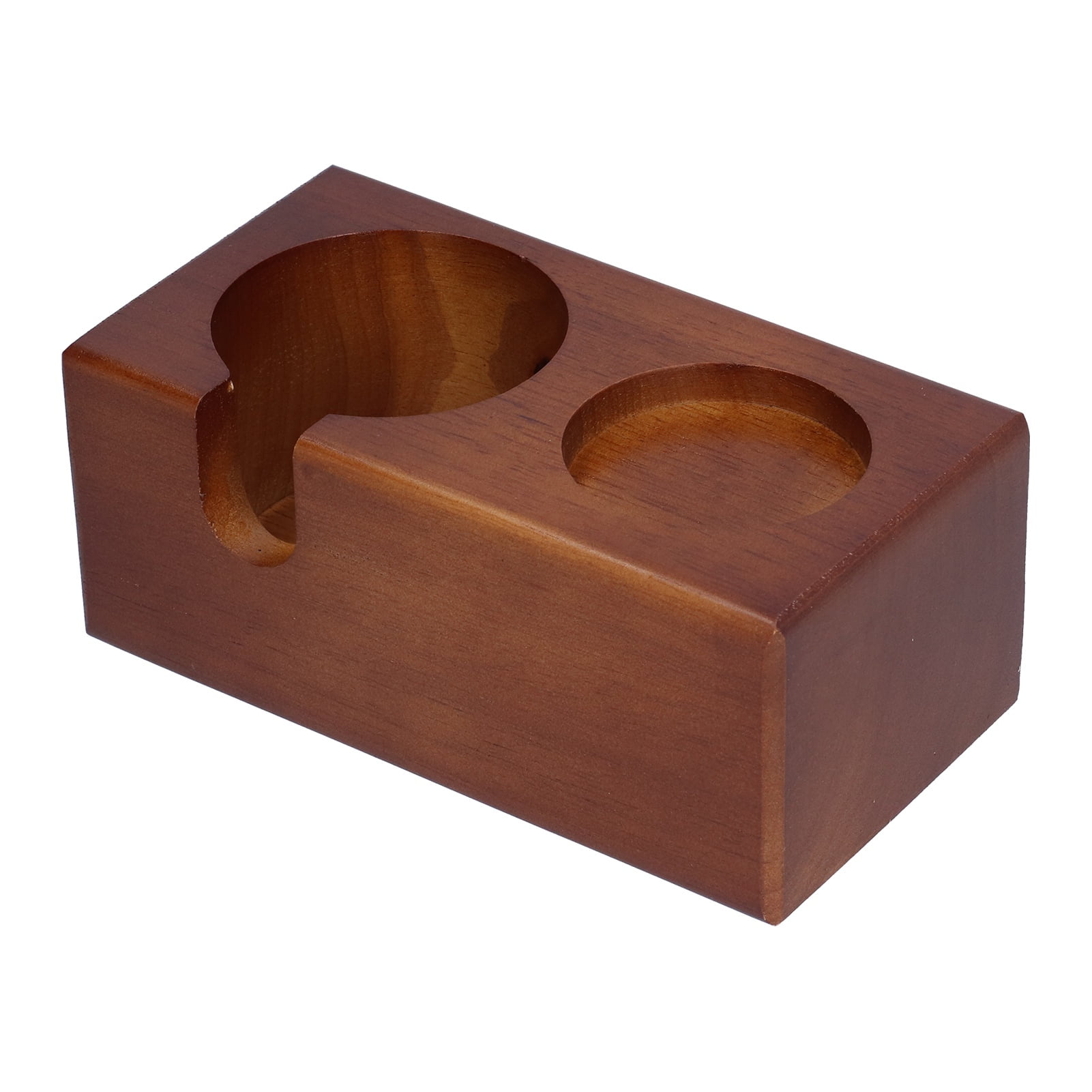 2 Hole Coffee Tamper Holder Beech Coffee Handle Mat Pad Stand for Home ...