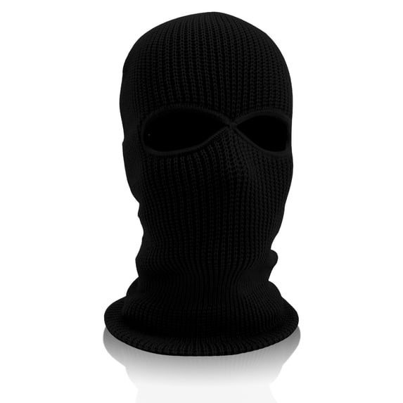 2-Hole Full Face Mask Cover Ski Mask Winter Balaclava Cap Knitted Face ...