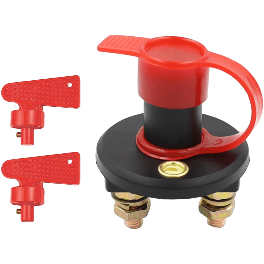 2 Hole M8 Battery Disconnect Switch Key Switch Power Cut Off Isolator ...