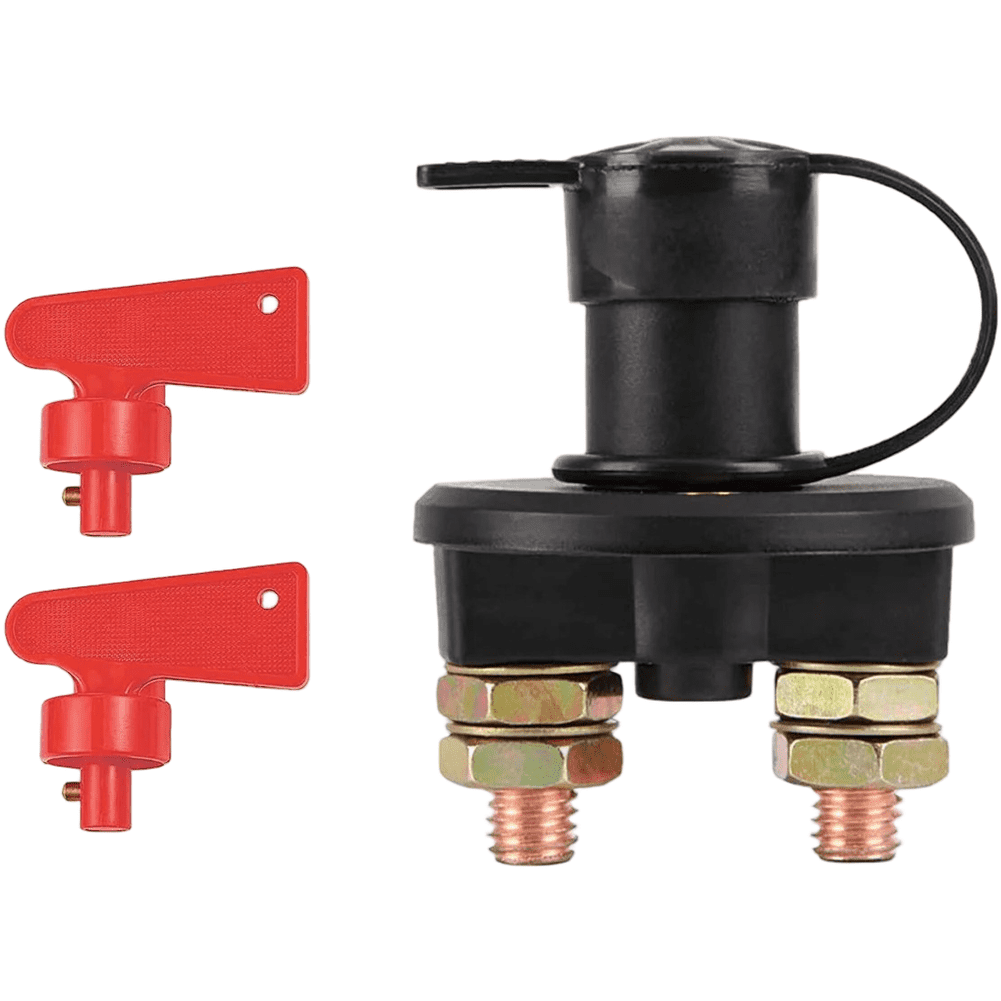 2 Hole M8 Battery Disconnect Switch Key Switch Power Cut Off Isolator ...