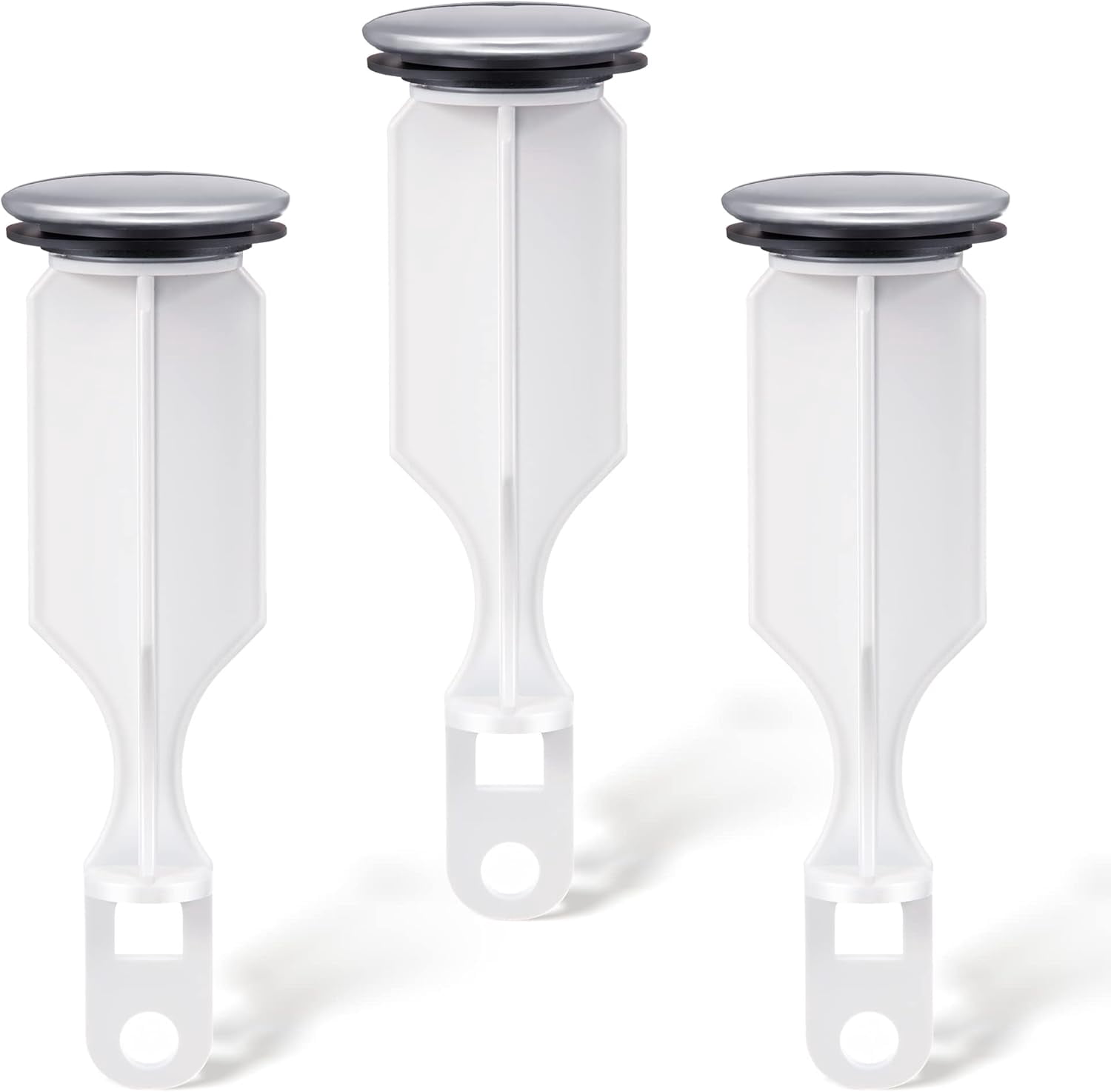 2 Hole Pop Up Stoppers, Chrome Bathroom Sink Stopper fits Most Pop Up ...