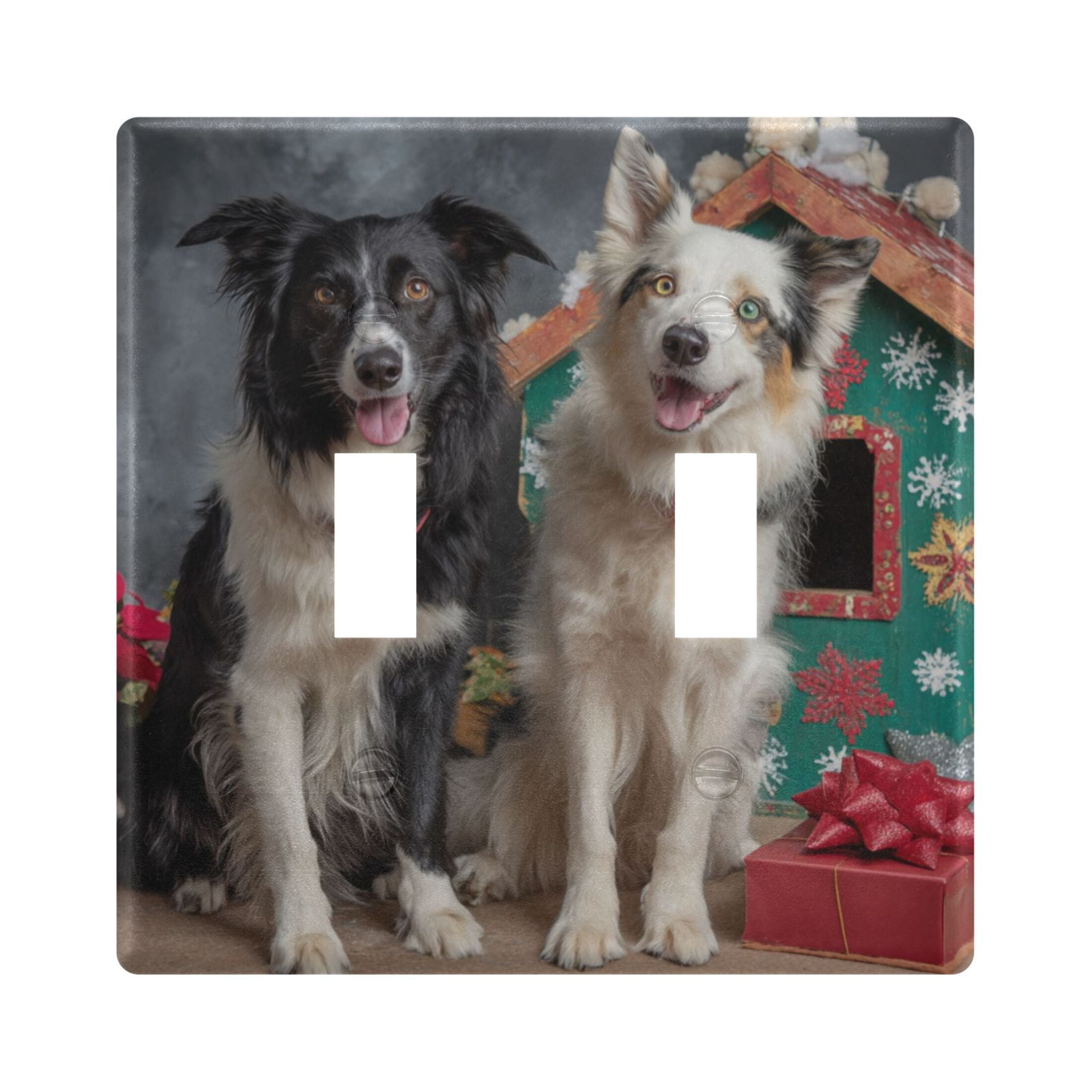 2-Hole Switch Plate Cover Faceplates Covers Smooth Rounded Corners Dogs ...