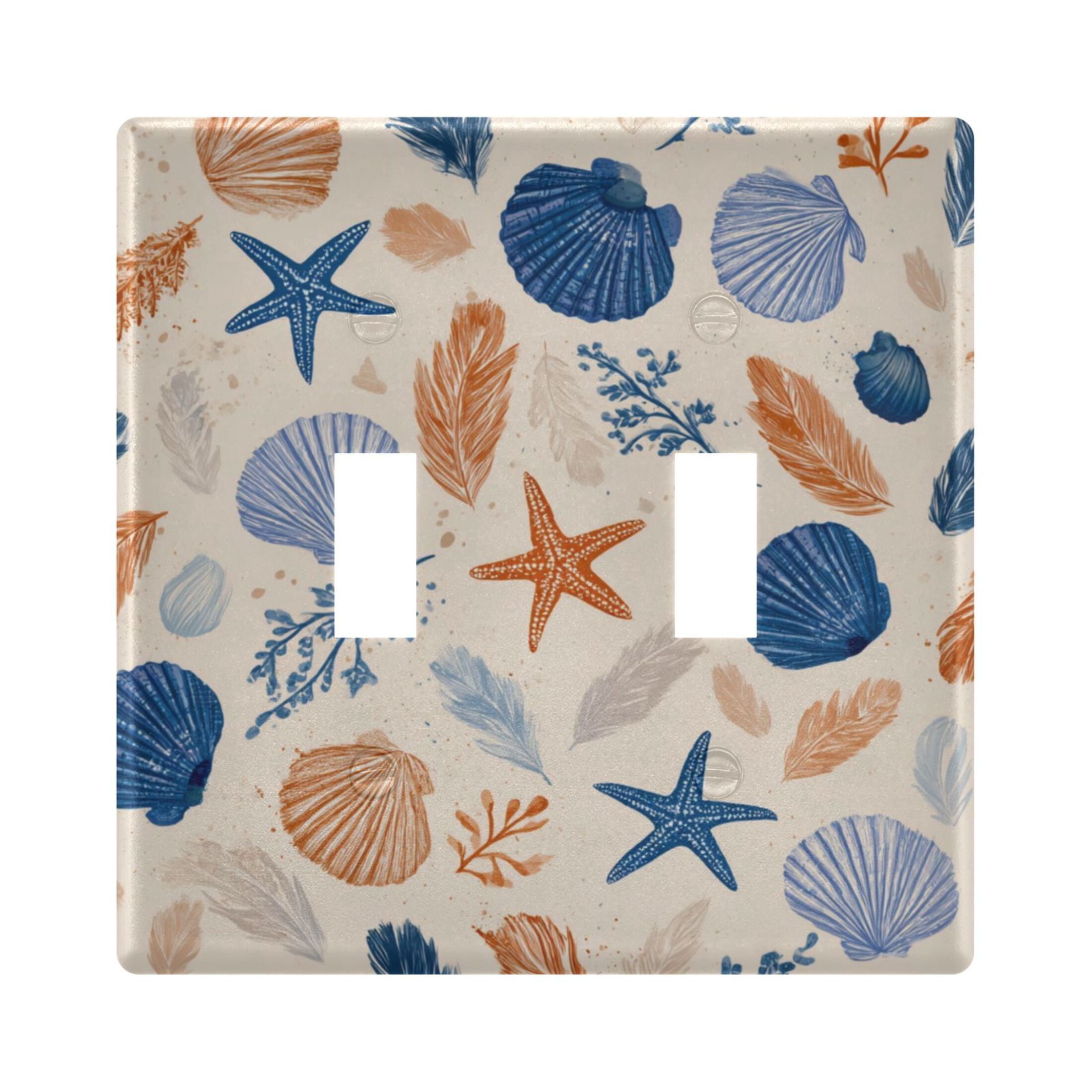 2-Hole Switch Plate Cover Faceplates Covers Smooth Rounded Corners Hand ...