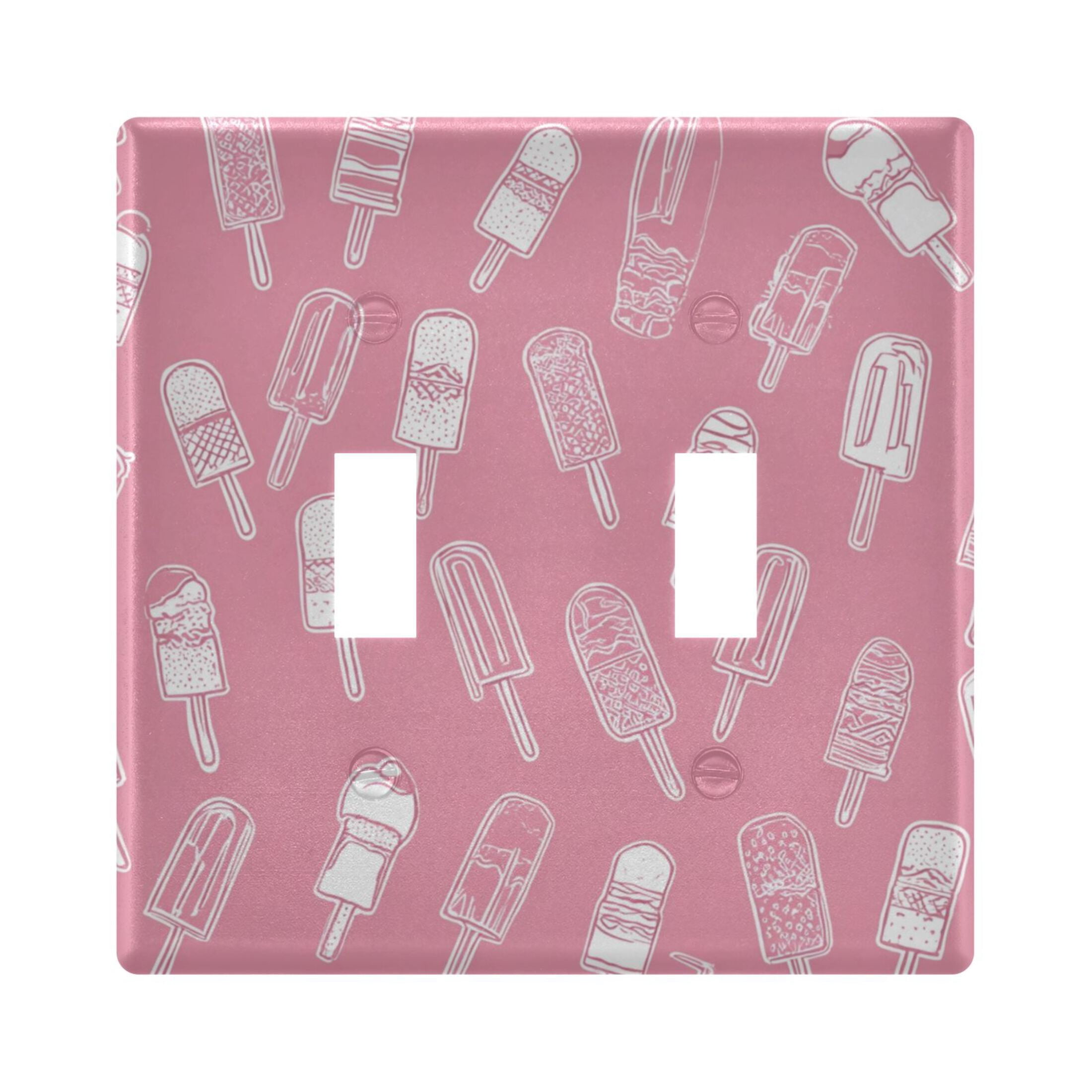 2-Hole Switch Plate Cover Faceplates Covers Smooth Rounded Corners Ice ...