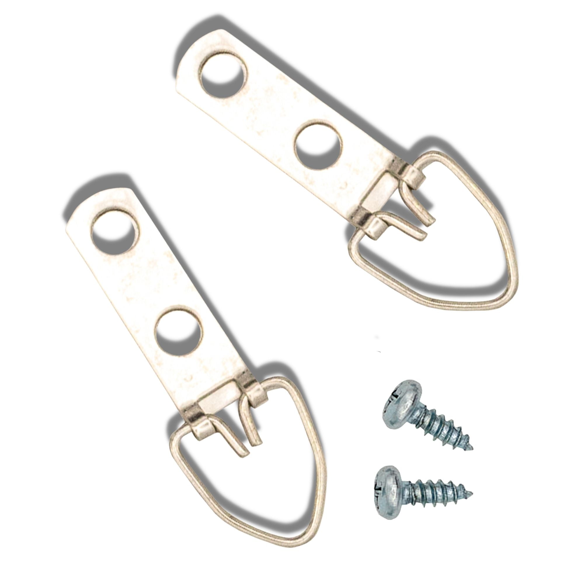 2 Hole Zinc-Plated Heavy Duty D Ring Picture Hanger with Screws for ...