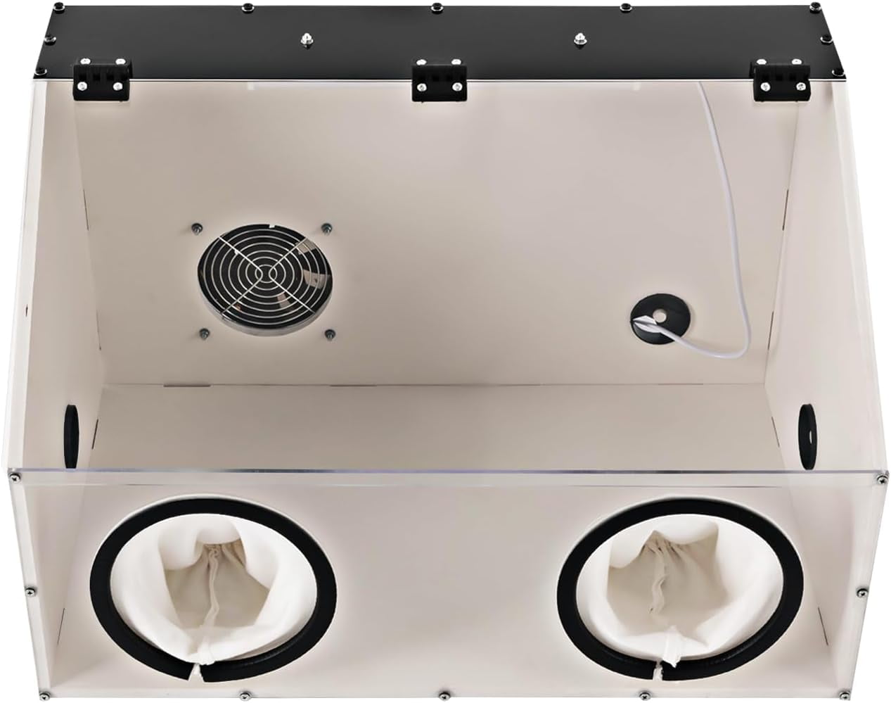 2 Holes Dust Cover Fully Enclosed Grinding Table Polisher Dust Box ...