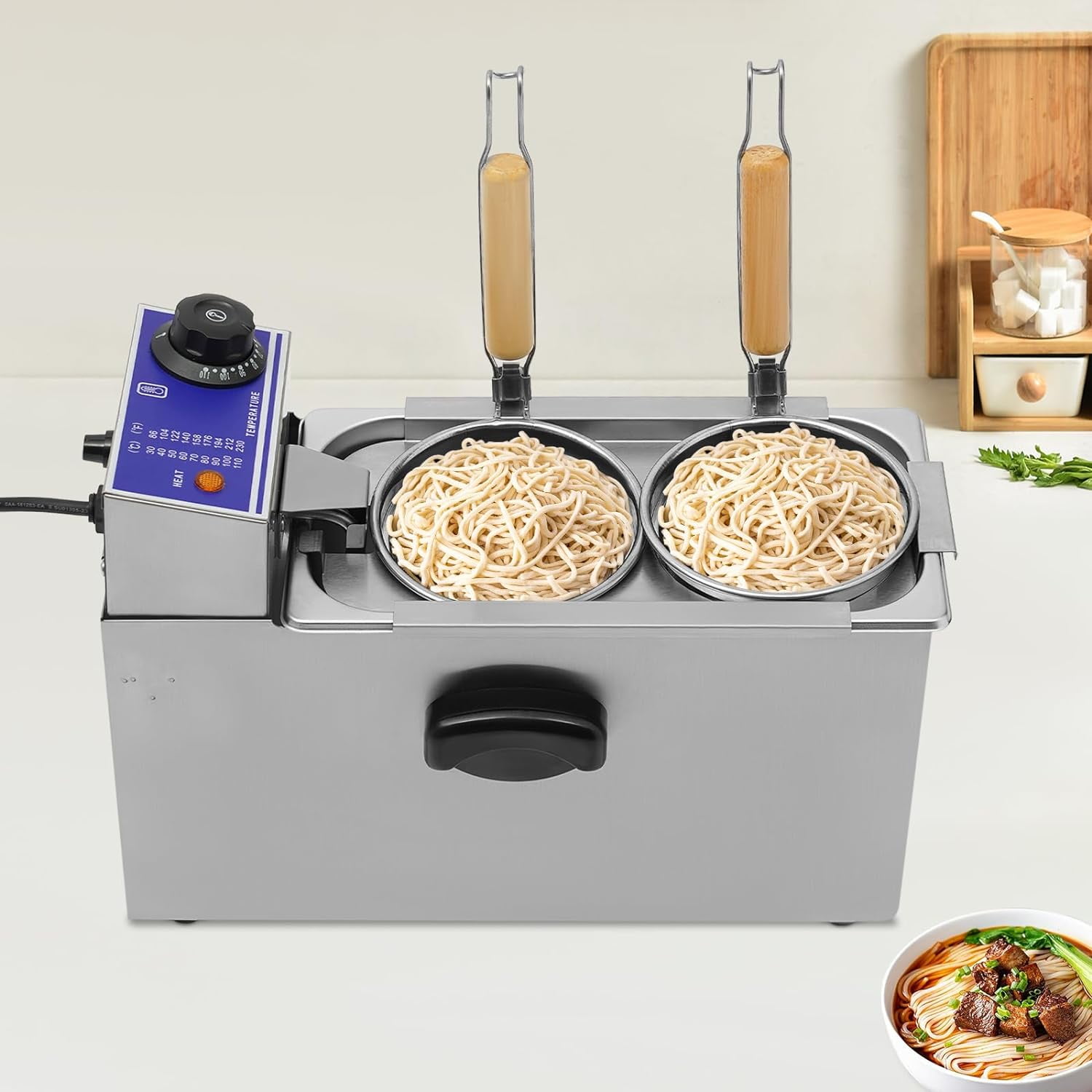 Noodle Cooker 2-Hole Electric – 1200W Commercial Pasta Cooker With ...
