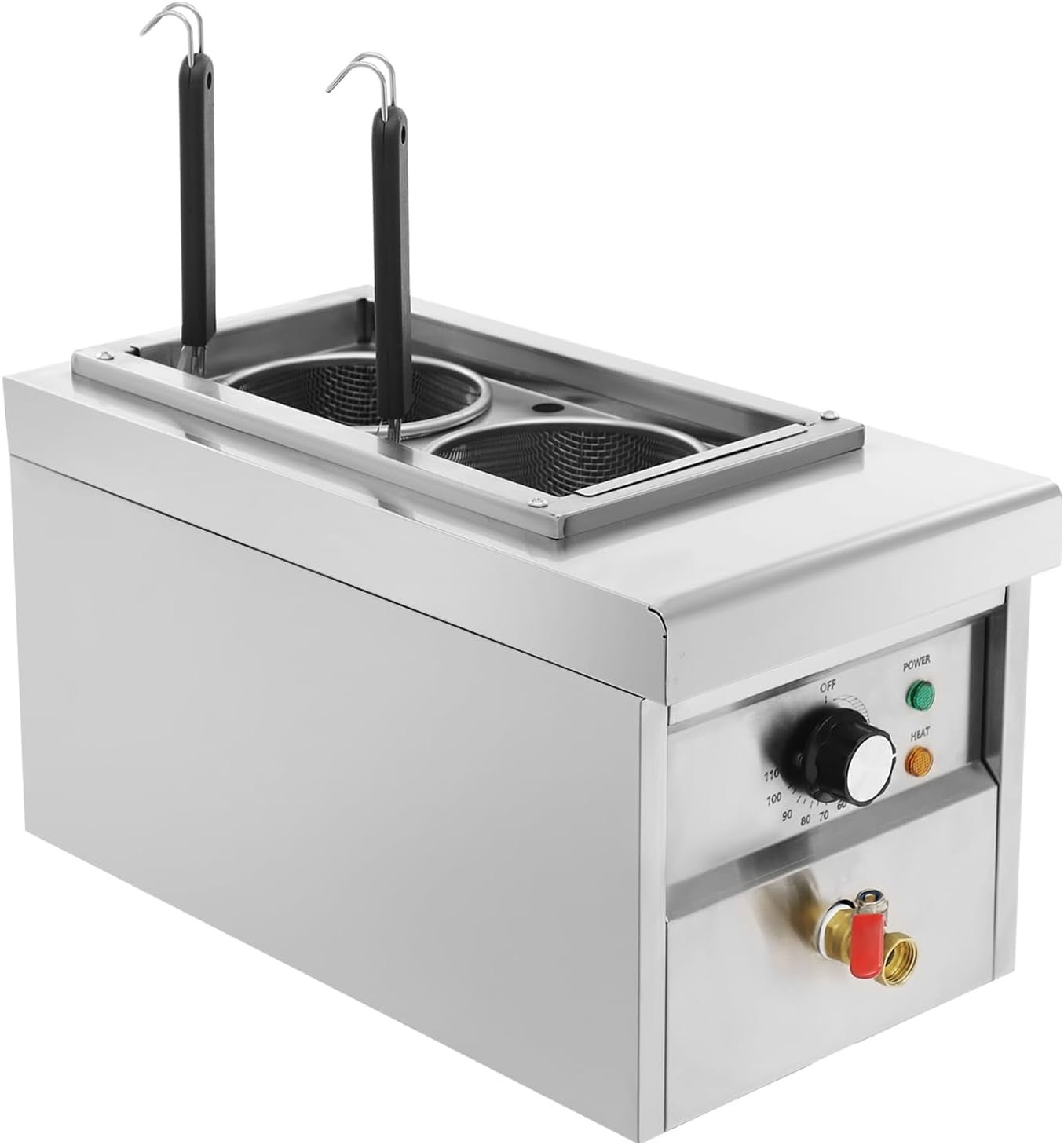 2 Holes Pasta Cooker Electric Noodle Cooking Machine 110V 2KW Electric ...