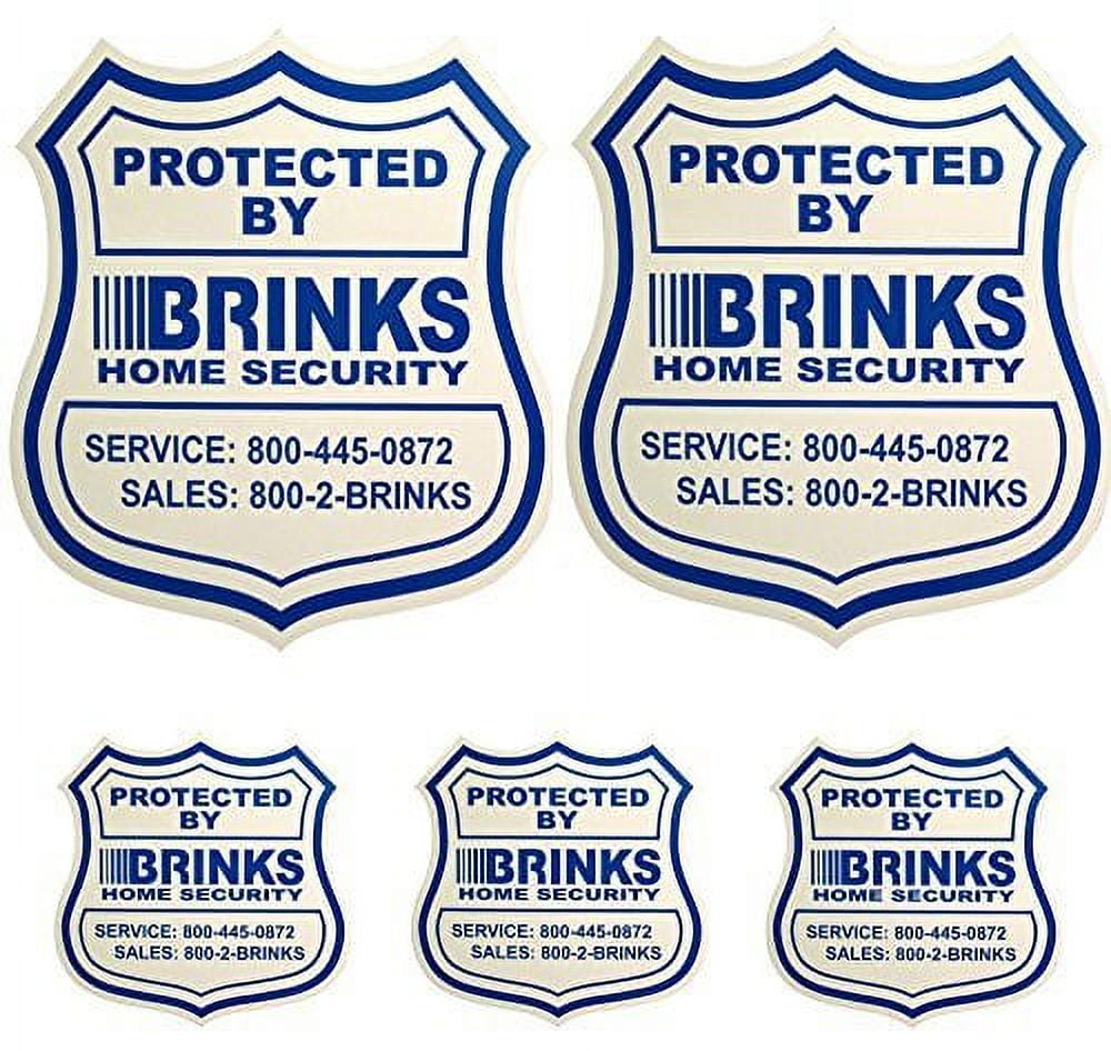 2 Home Security Yard Signs w/ 3 Security stickers for doors and windows ...