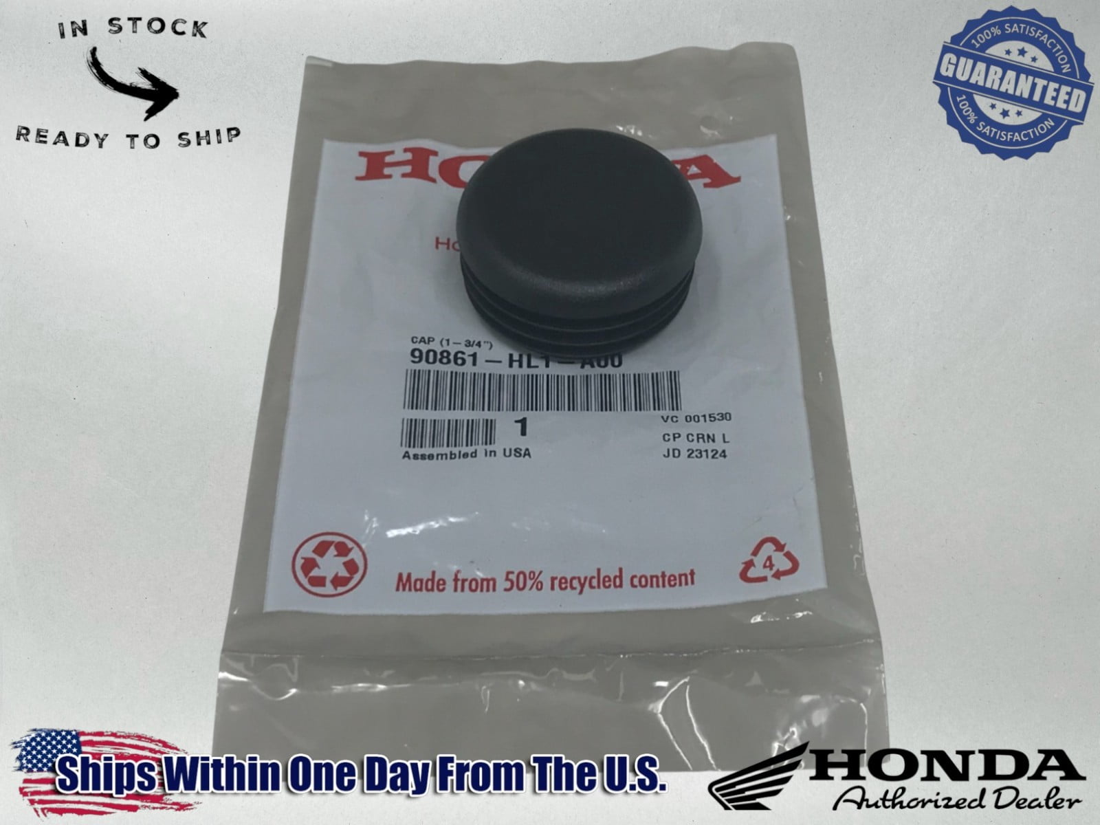 2 Honda Genuine OEM Bumper Caps 1-3/4" MUV700 Pioneer 700 1000 90861 ...