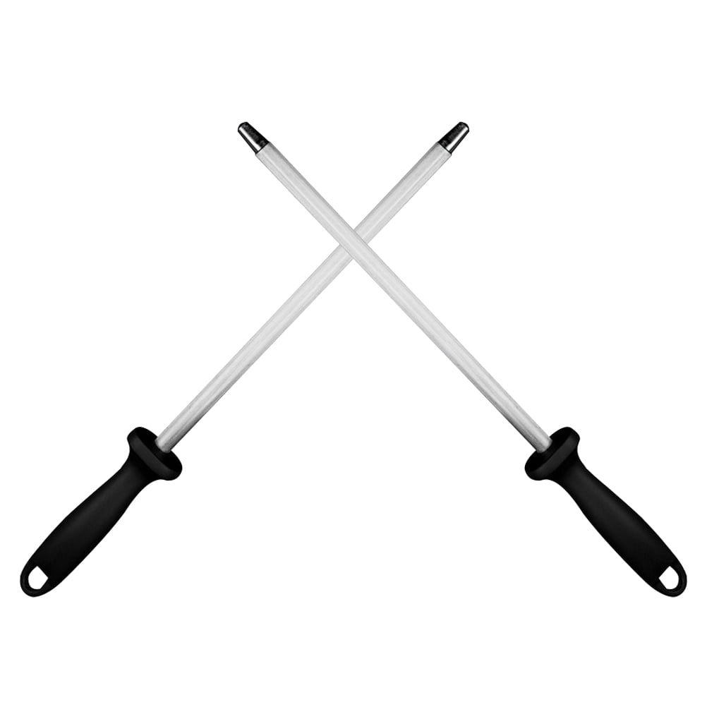 2 Honing Professional Sharpening Steel Rod Sharpener Rod for Kitchen ...
