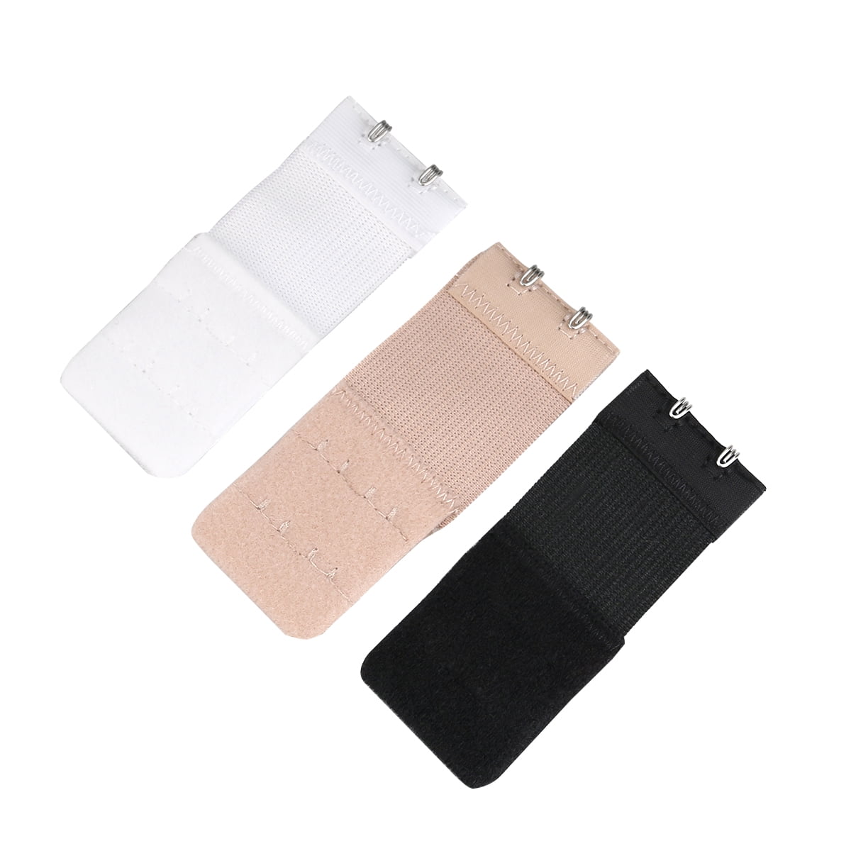 White 2-Hook Elastic Bra for Women, Adjustable Bra Extension Strap ...