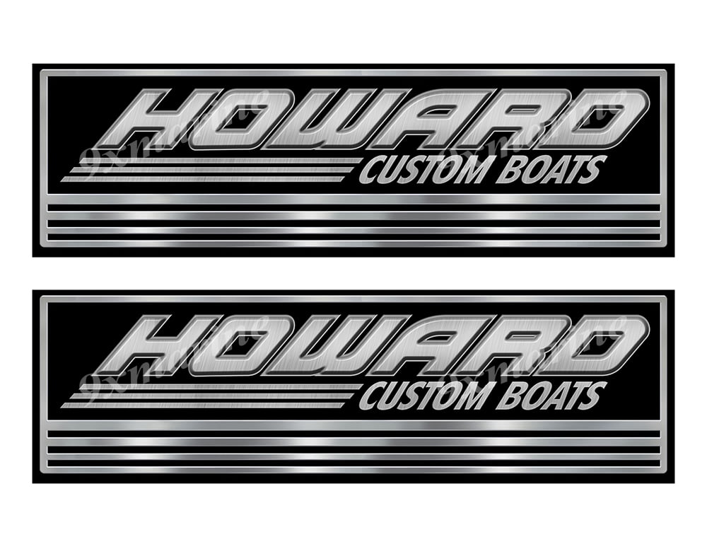 2 Howard Boat Classic Stickers. Remastered Name Plate - Walmart.com