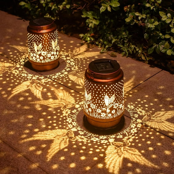 2 Hummingbird Birthday Gifts for Women Mom Grandma Solar Lanterns ...