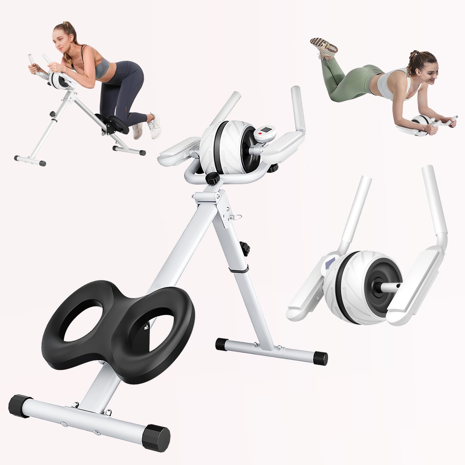 syedee 2-in-1 Ab Machine, Foldable Ab Roller, Adjustable Ab Trainer ...