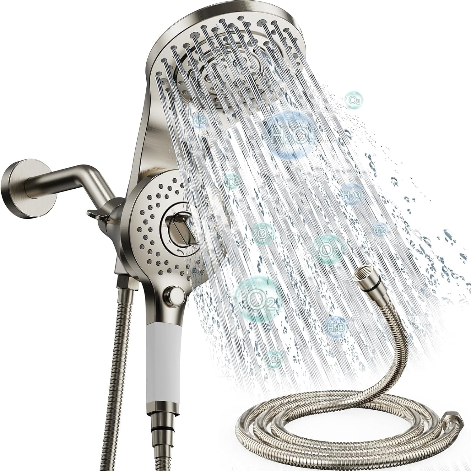 2 IN 1 Anti Clogging High Pressure Magnetic Shower Heads With Handheld ...