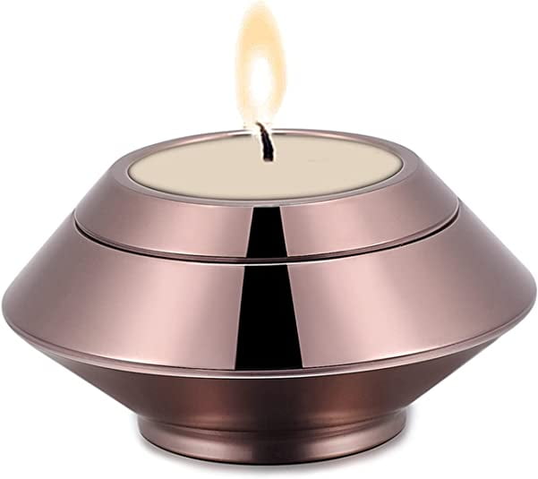 2 IN 1 Cremation Urn for Human Ashes Stainless Steel Candle Ash Holder ...