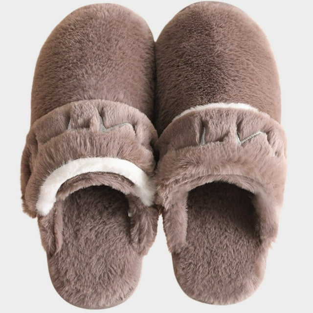 2-IN-1 FUZZY ADJUSTABLE HEEL STRAP SLIPPERS - Walmart.com