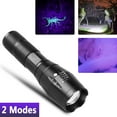 2 IN 1 LED Flashlight UV + white Zoomable LED Flashlight Detection Lamp ...