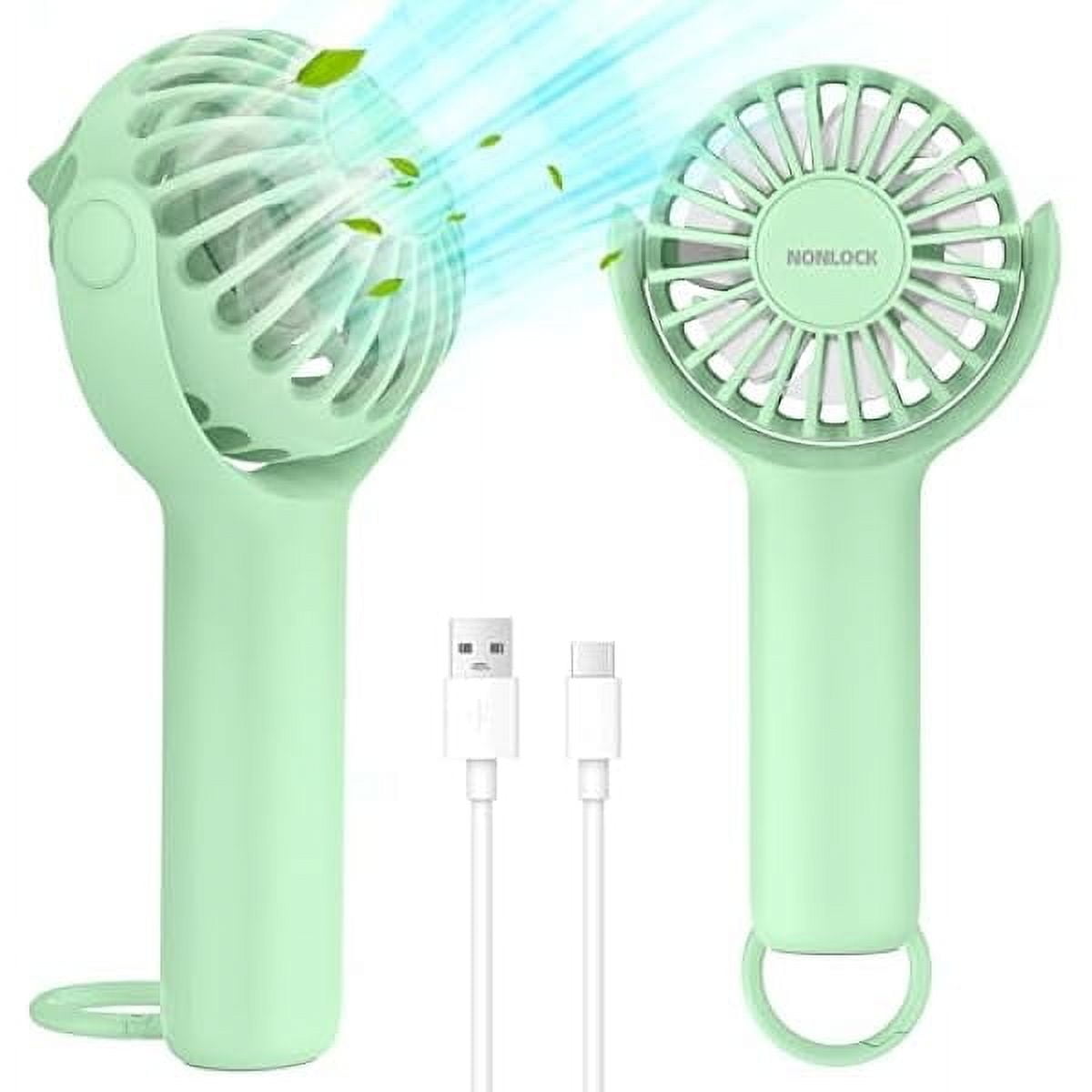 2 IN 1 Portable Handheld Fan,Mini Personal Fan,Neck Fan,Powerful ...