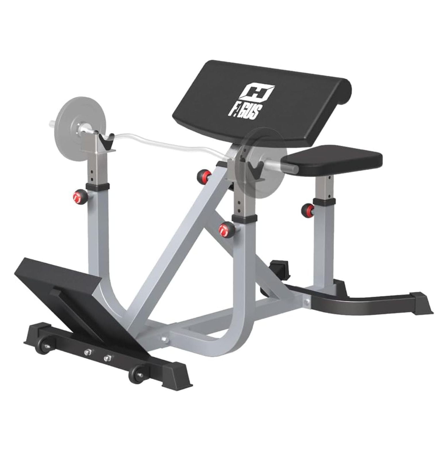 2-IN-1 Preacher Hyperextension Chair, Adjustable Strength Training Sit ...