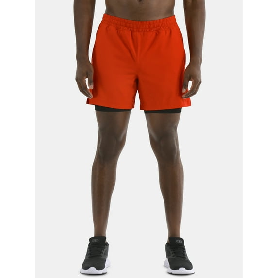 Athletic Works Men's and Big Men's 2 in 1 Gym Shorts with Liner, 6" & 8 ...