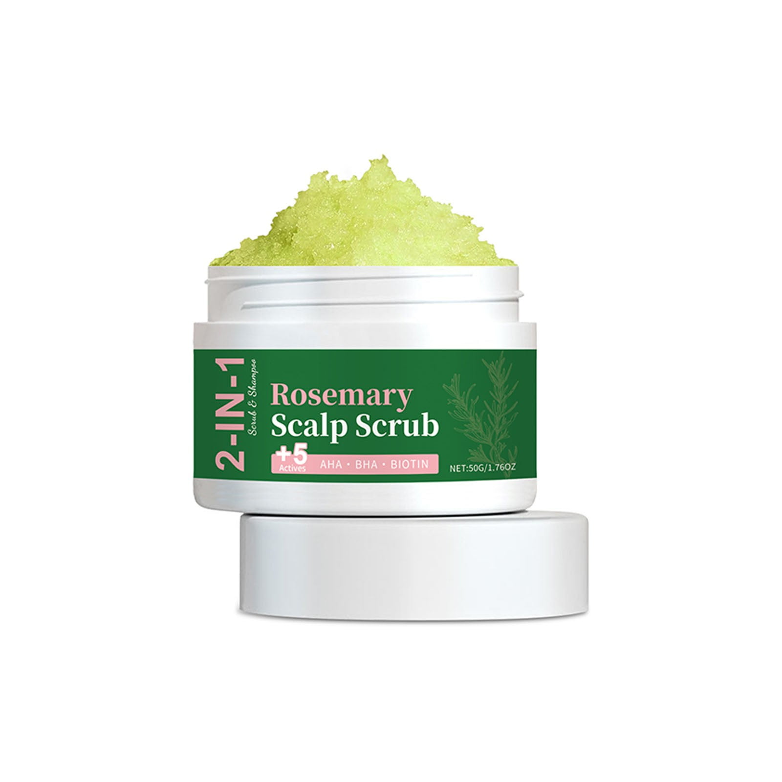 2-IN-1 Scalp Scrub & Shampoo - Rosemary Sea Salt , AHA & BHA Scalp ...