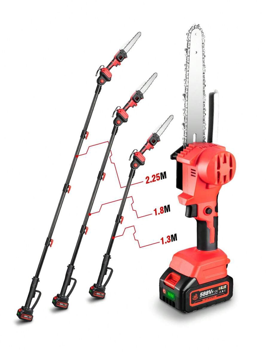 2 IN 1 Telescoping Pole Saw Handheld Electric Saws Cordless Garden Tree ...