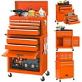 2-IN-1 Detachable Tool Chest & Cabinet, 8-Drawer Rollaway Mobile System ...
