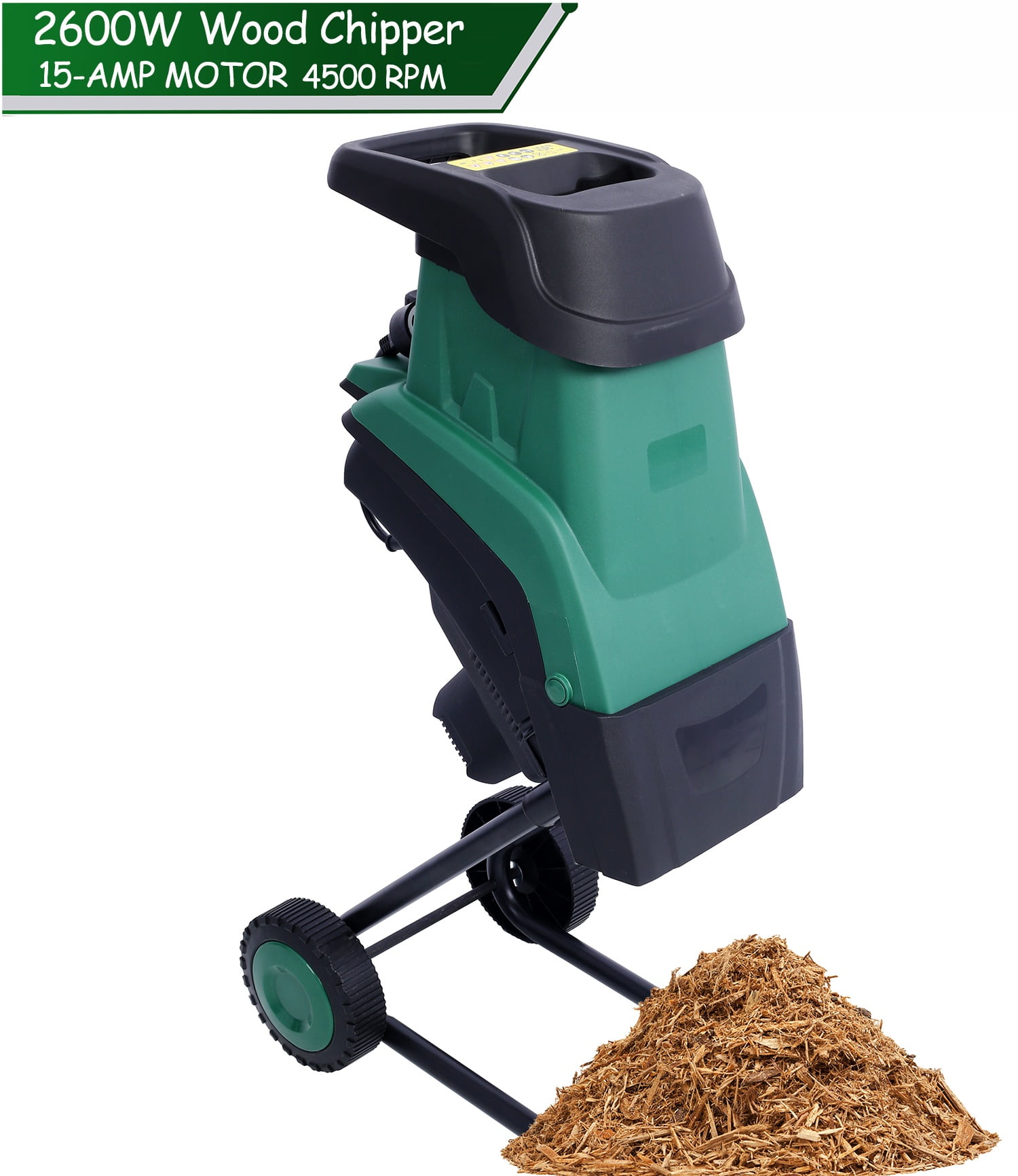 2-IN-1 Wood Chipper & Shredder, Seizeen 15Amp Electric Wood Chipper ...