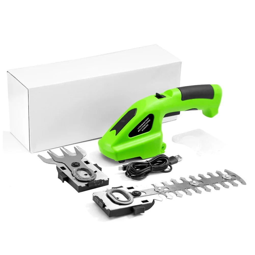2-IN- Electric Hand Held Grass Shear Hedge Trimmer Shrubbery Cordless ...